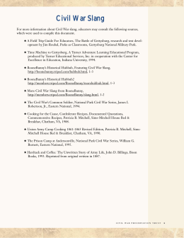 Civil War Slang