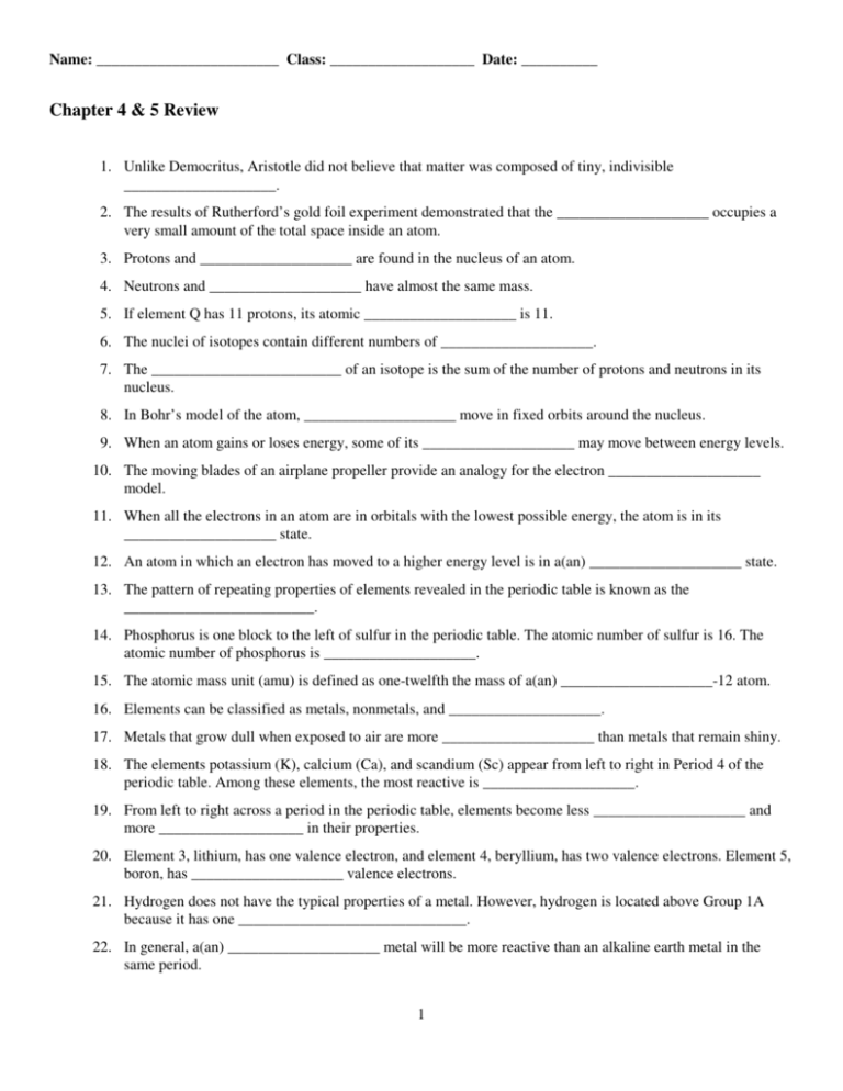 The ANSWER KEY The ANSWER KEY