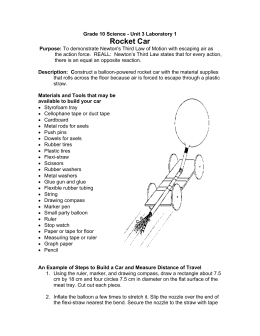 Balloon Powered Race Car Lab