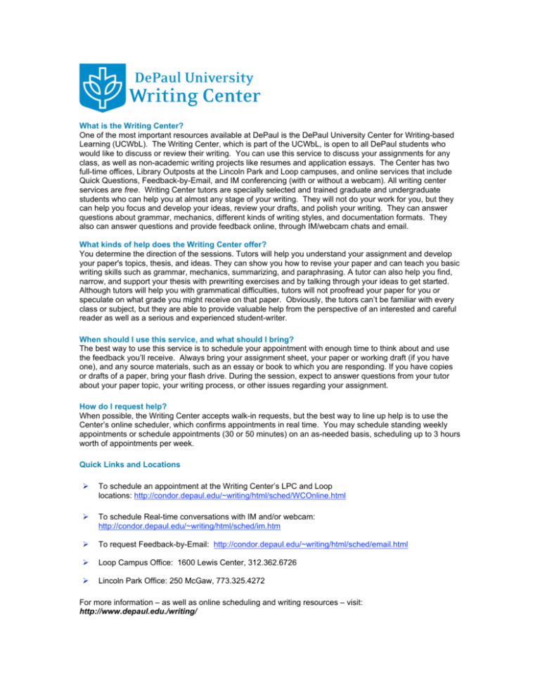 What Is The Writing Center One Of The Most