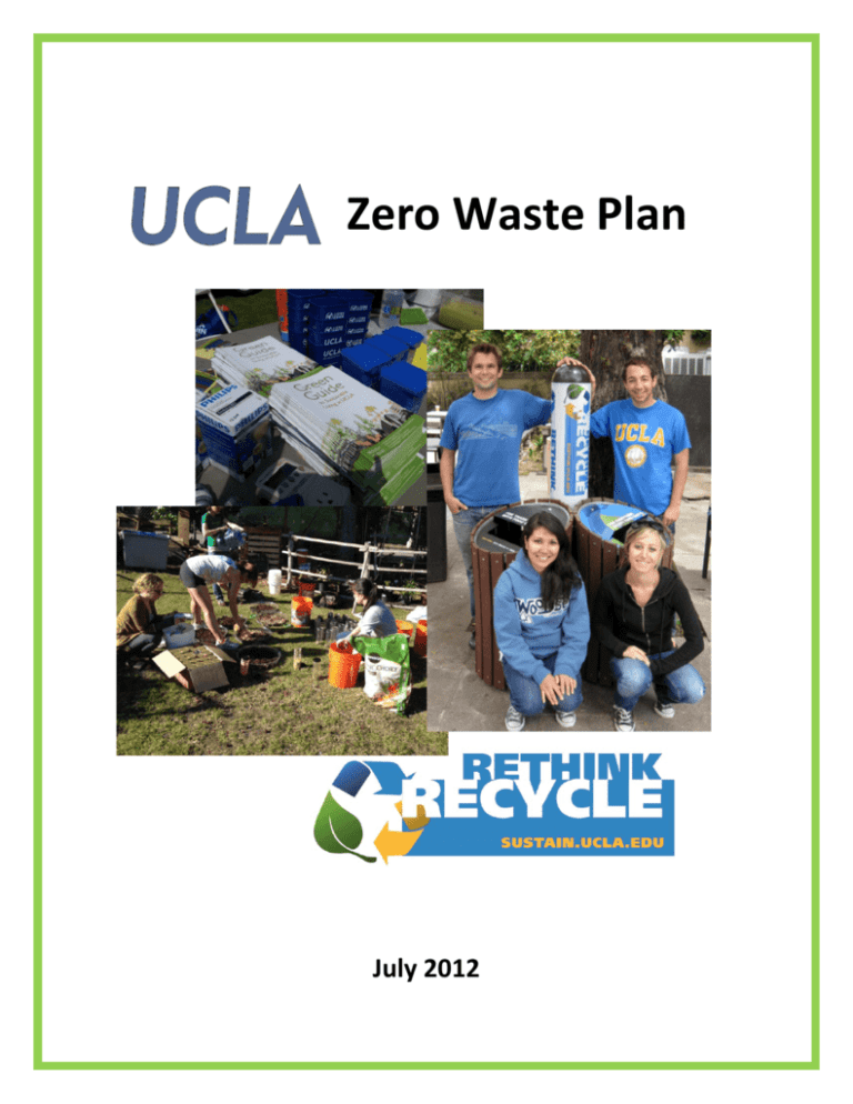UCLA Zero Waste Plan - University of California | Office of The