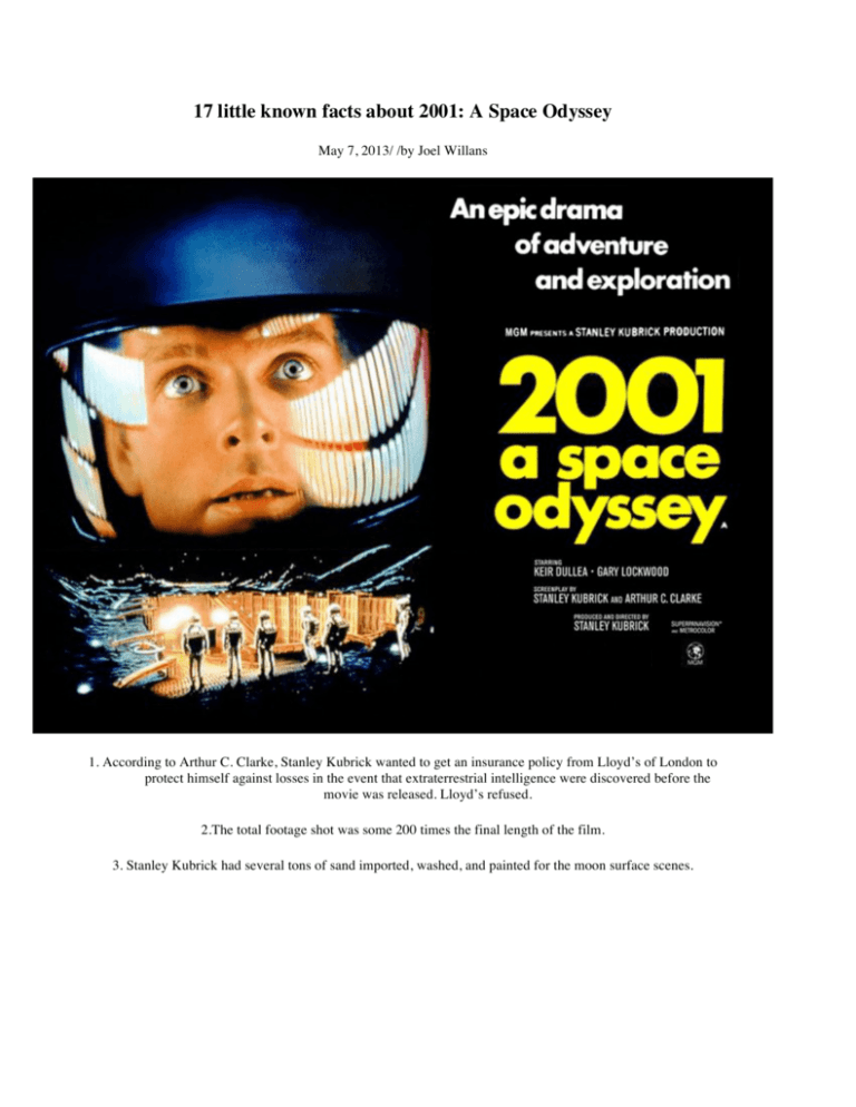 17 Little Known Facts About 2001 A Space Odyssey