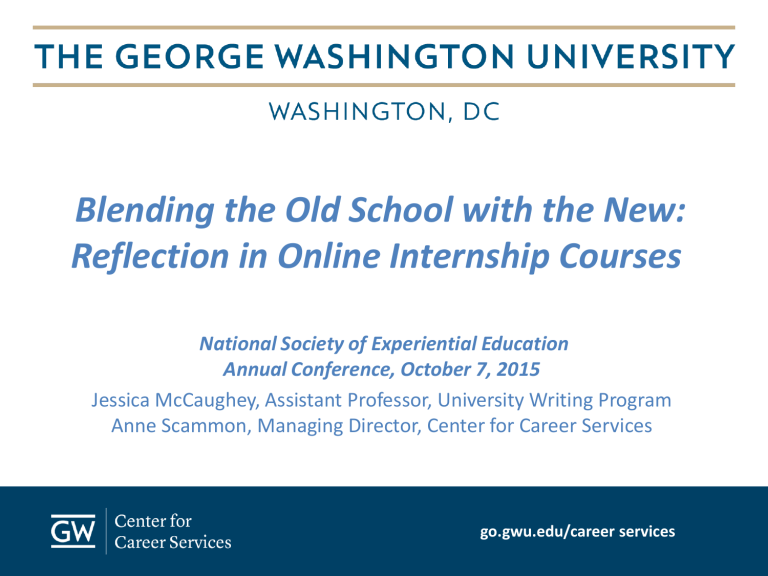 Reflection in Online Internship Courses