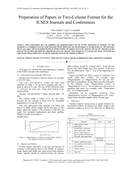 IEEE Conference Paper Template