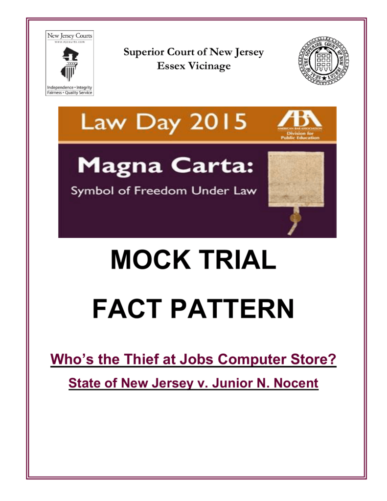Mock Trial Fact Pattern