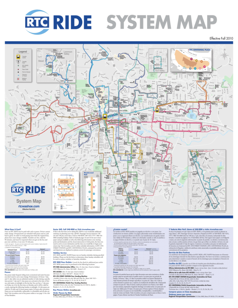 System Map RTC Regional Transportation Commission System Map RTC Regional Transportation Commission