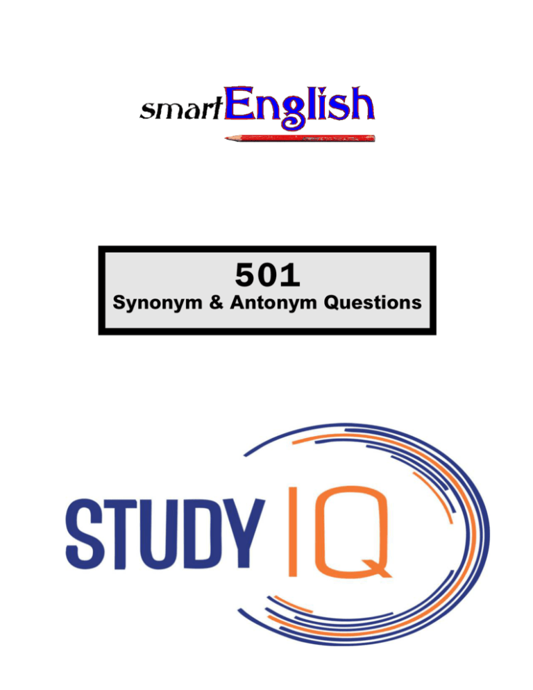 Synonym Antonym ions
