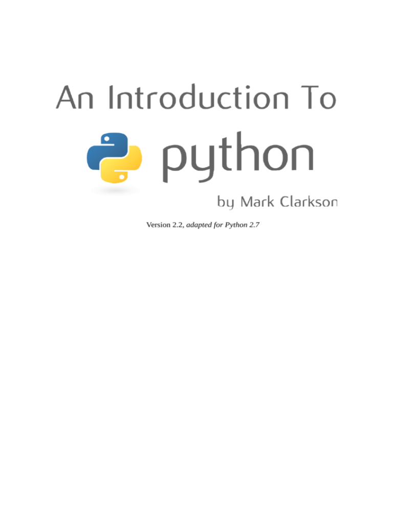Introduction To Python
