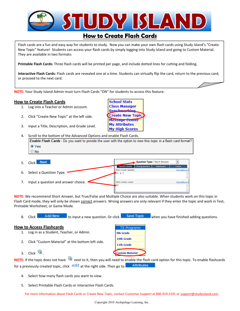 How To Create Flash Cards