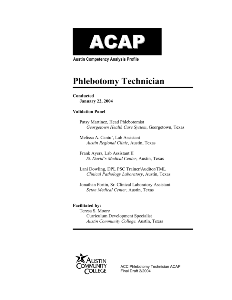 Phlebotomy Technician - IRT