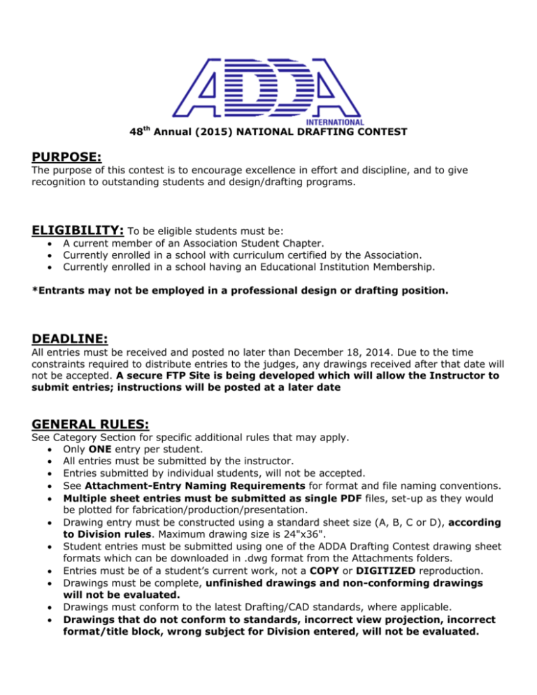 Requirements American Design Drafting Association