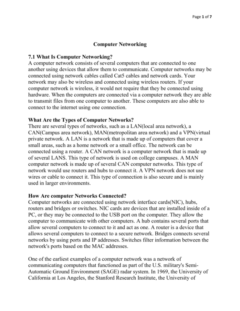 Computer Networking 7 1 What Is Computer