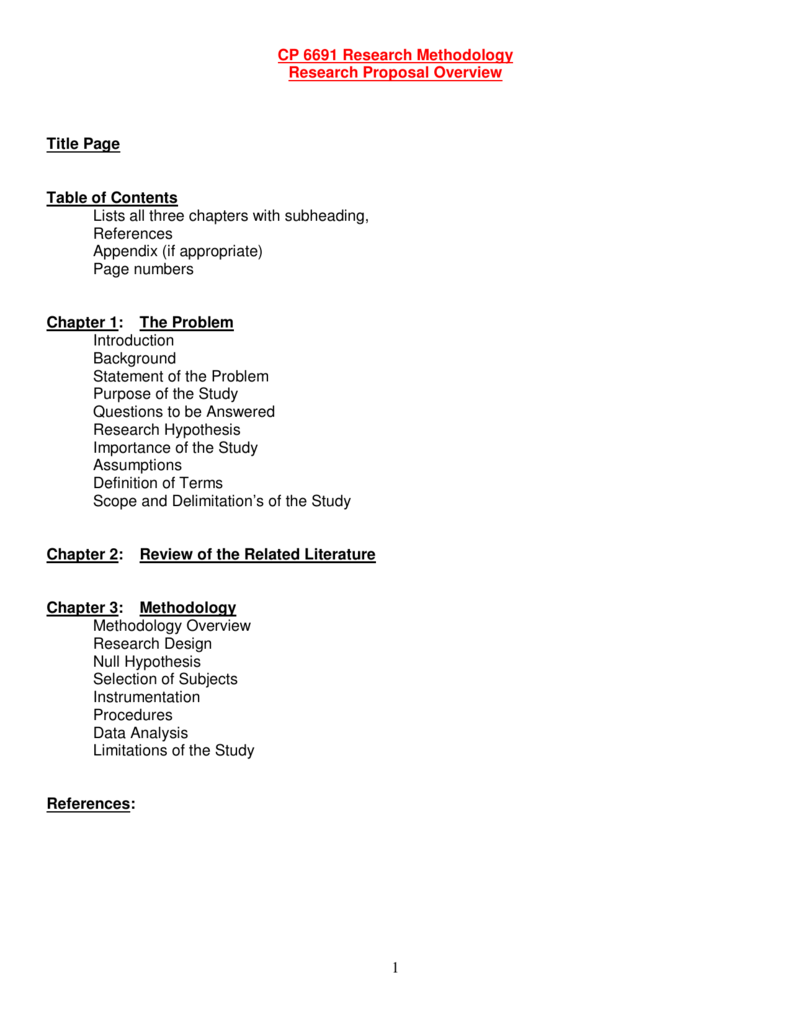 Research Proposal Methodology Research Proposal Methodology 2019 02 14