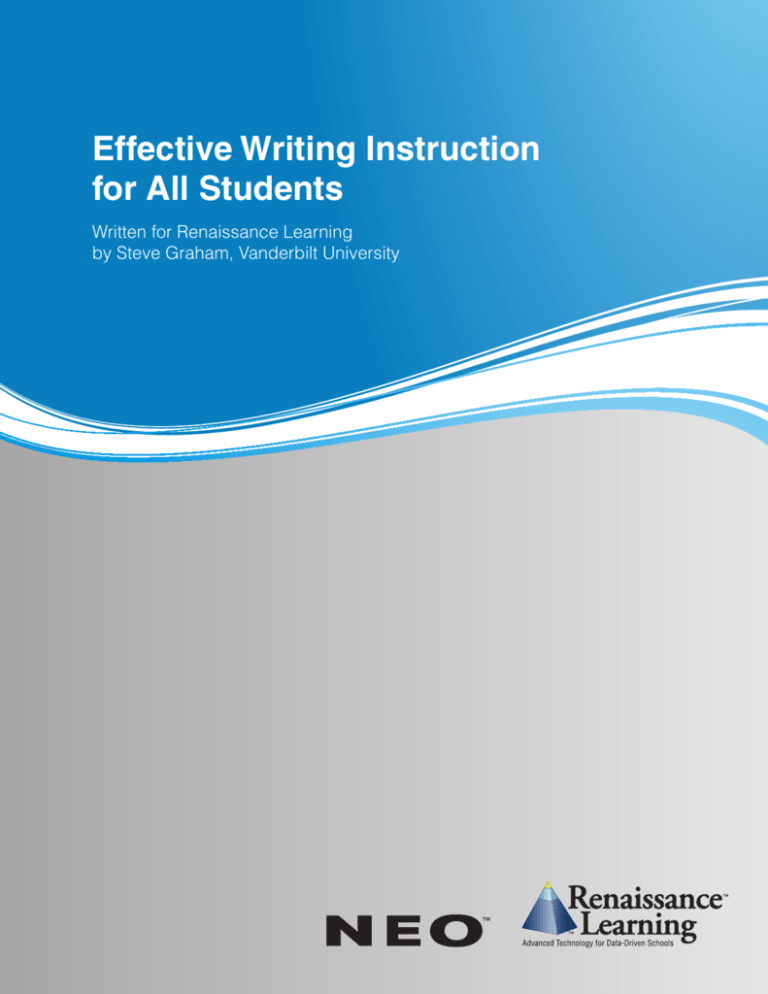 Effective Writing Instruction For All Students