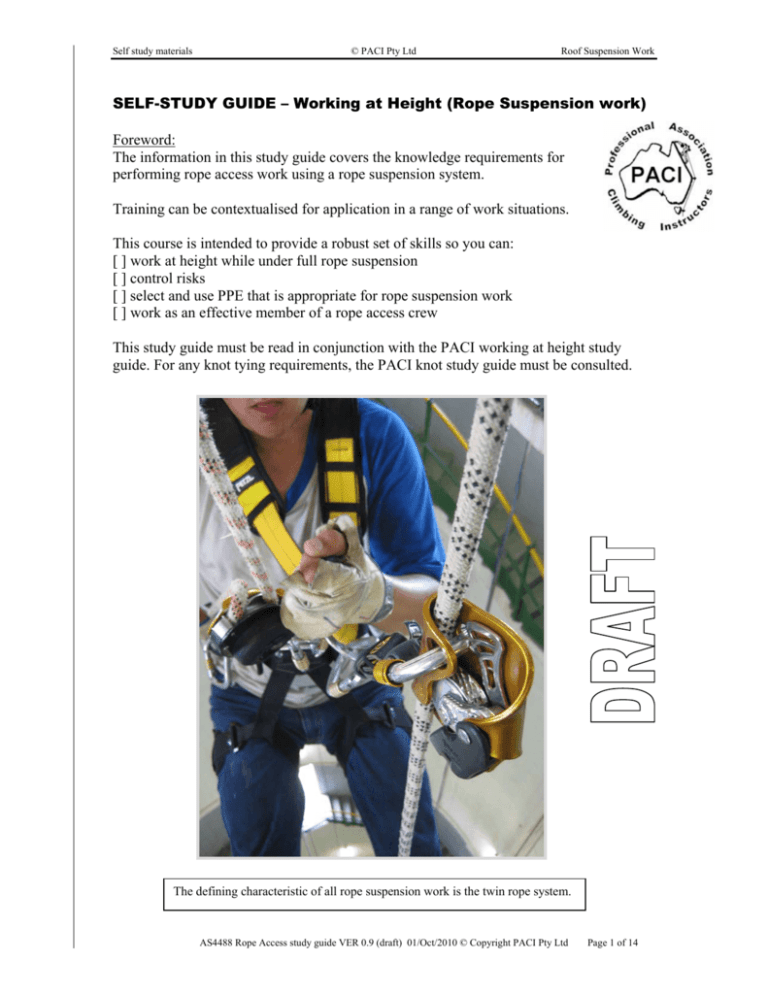 Rope Suspension Work - Professional Association of Climbing