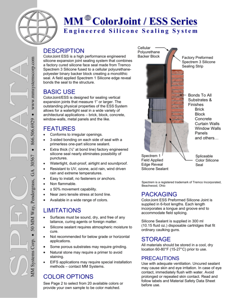 ESS Spec Data - MM Systems Corporation
