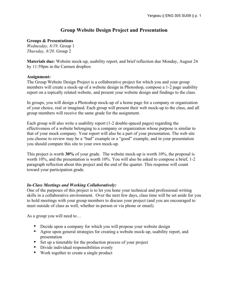 Group Web Design Project