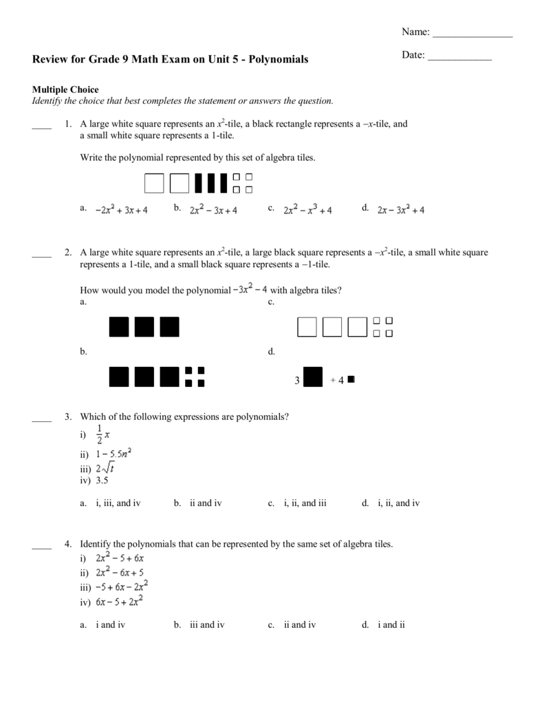 Grade 9 Math Worksheets With Answers Math Worksheets 9th Grade Math