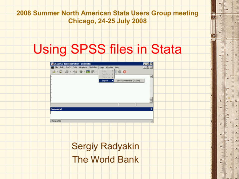 Using SPSS Files In Stata