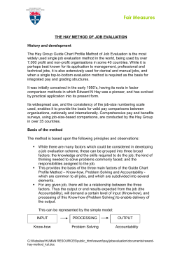 Hay Group Guide Chart – Profile Method of Job Evaluation