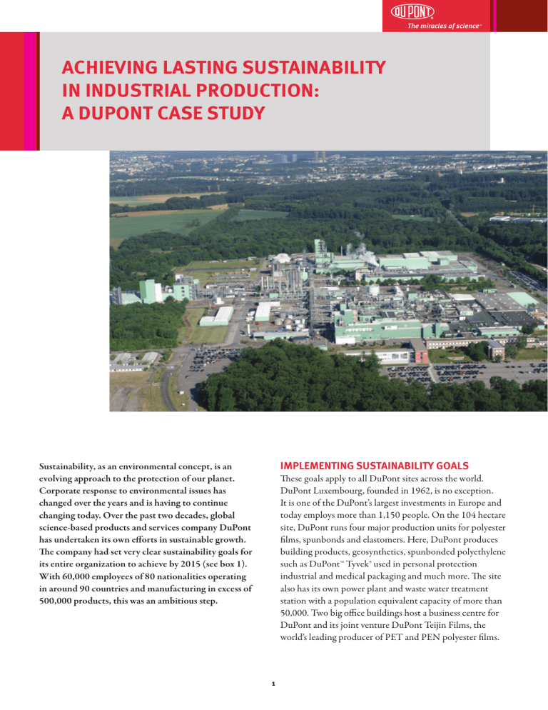 DuPont Sustainability Case Study: Industrial Production