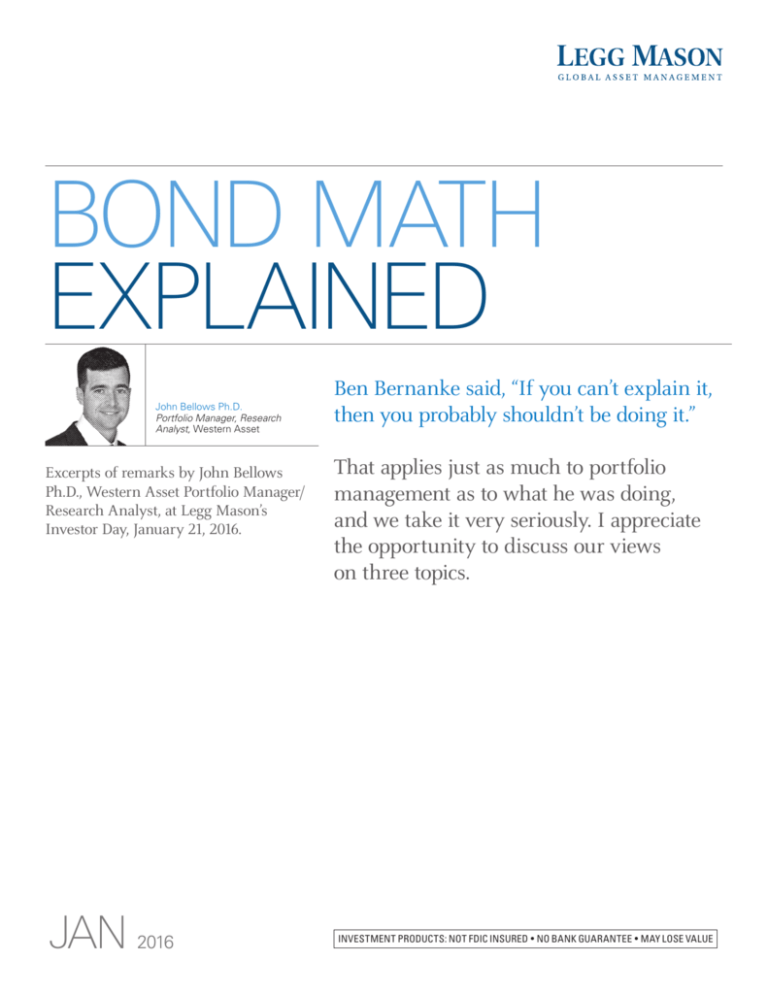 Bond Math Explained
