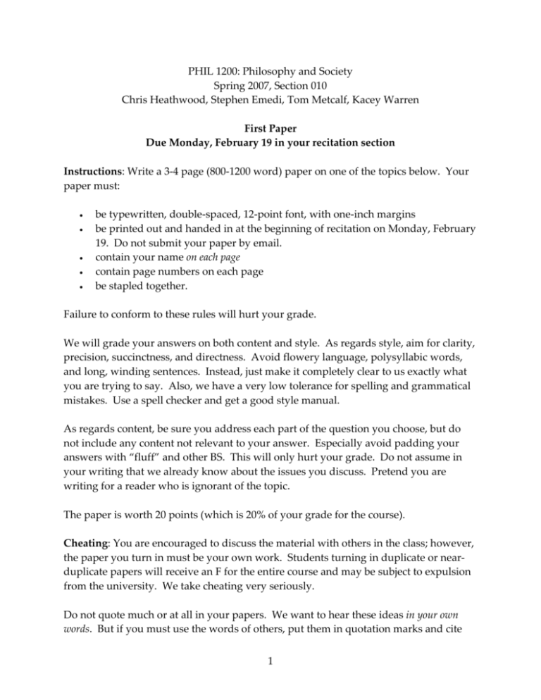 Paper Topics For First Paper Paper Topics For First Paper