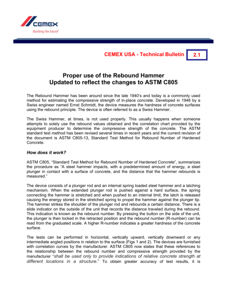 Rebound Hammer Use: ASTM C805 Concrete Strength Estimation
