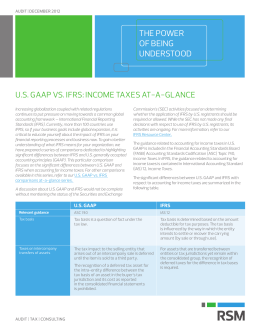 US GAAP vs. IFRS: Statement of cash flows at-a-glance