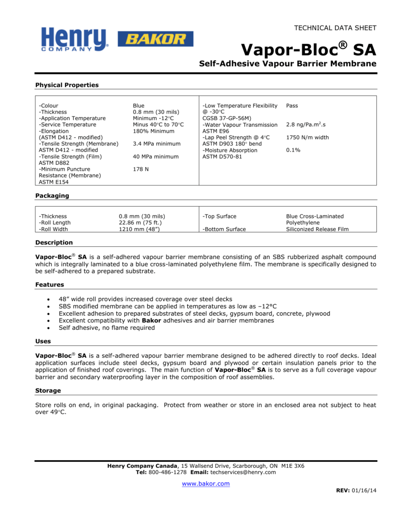TECHNICAL DATA SHEET