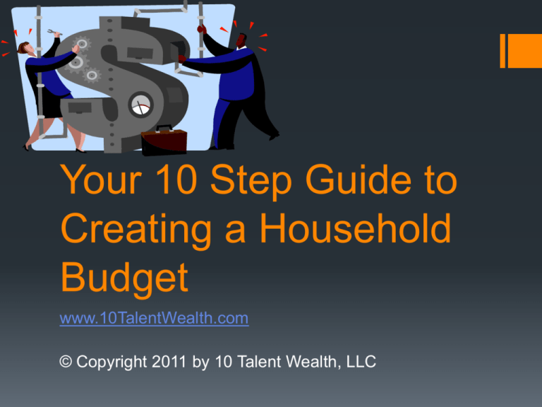 10 Step Guide To Creating A Household Budget