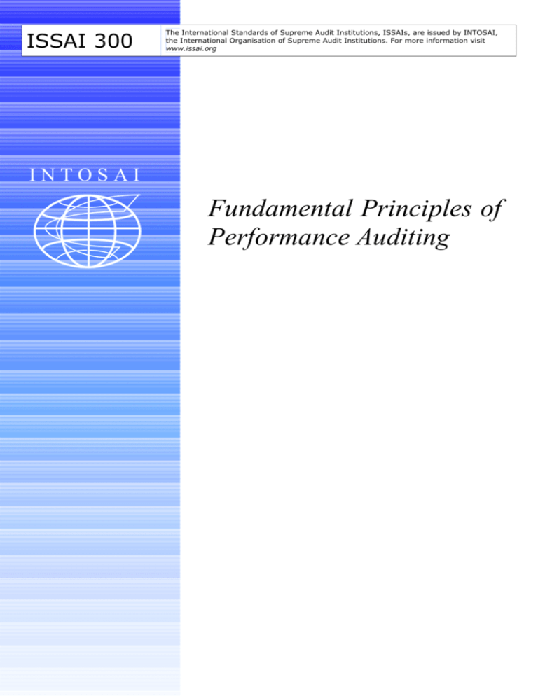 ISSAI 300 – Fundamental Principles of Performance Auditing