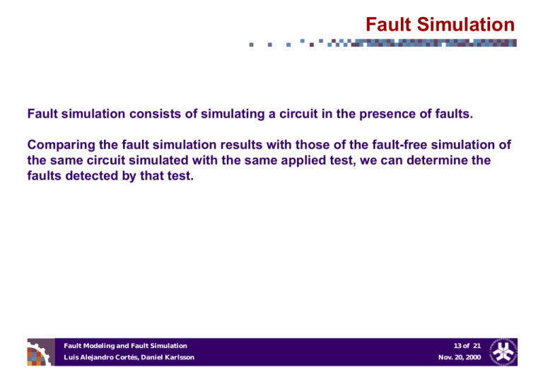 Fault Simulation