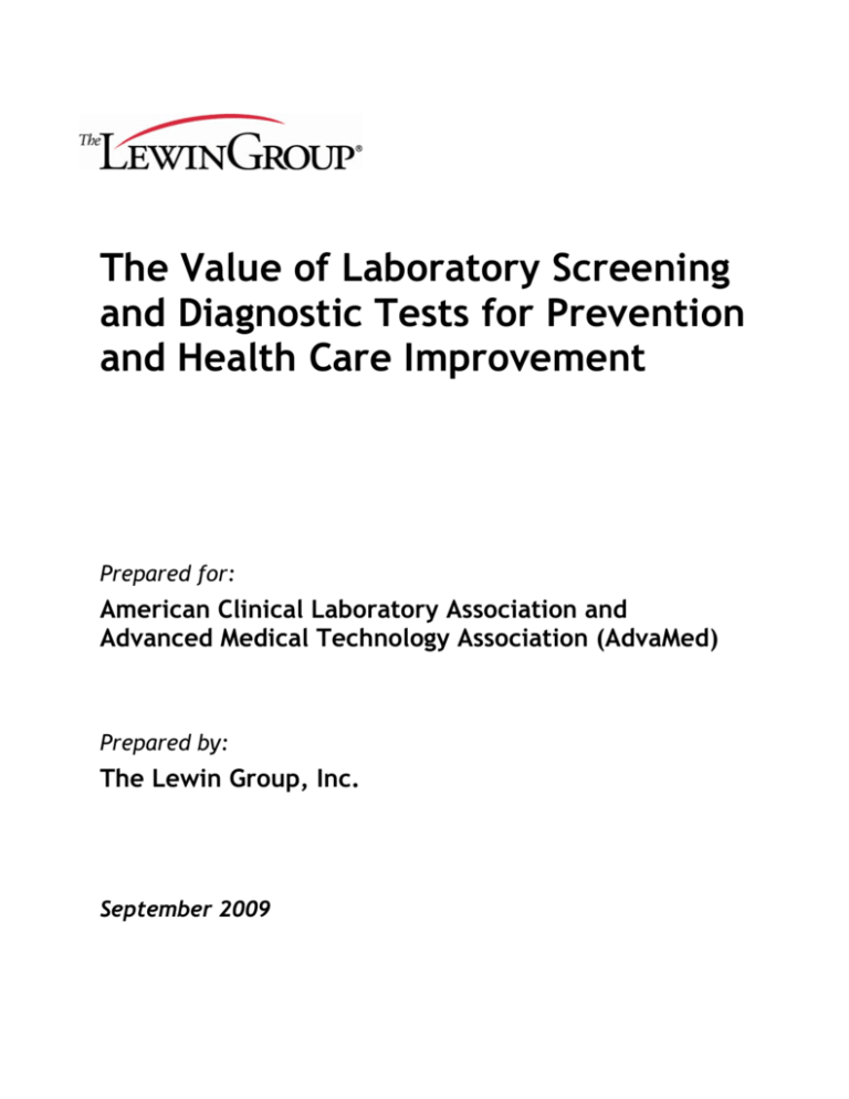 Value Of Laboratory Screening And Diagnostic Tests