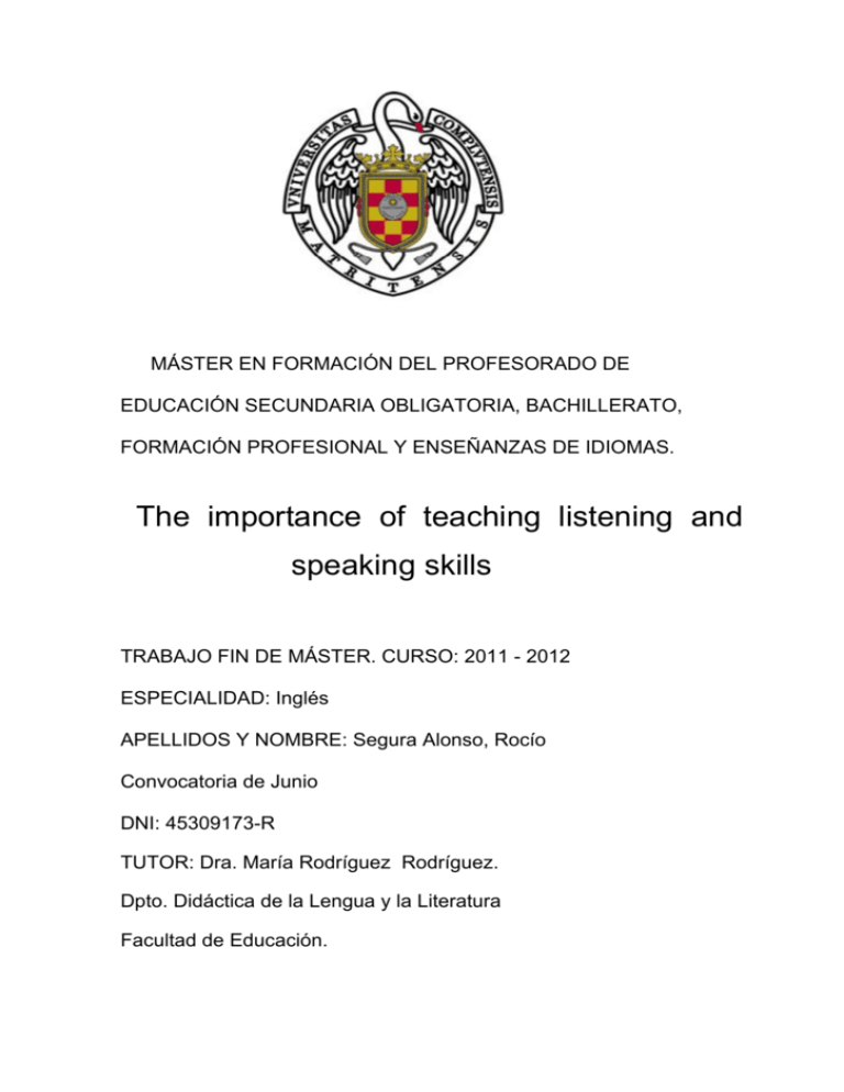 The Importance Of Teaching Listening And Speaking Skills