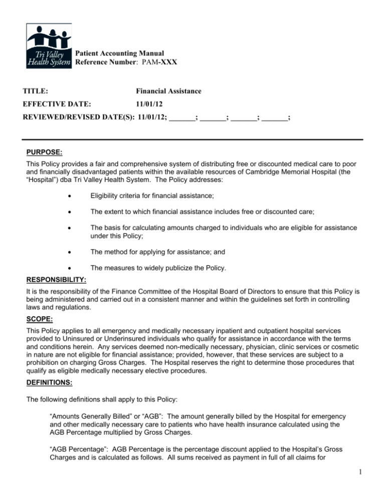 Financial Assistance Guide Financial Assistance Guide