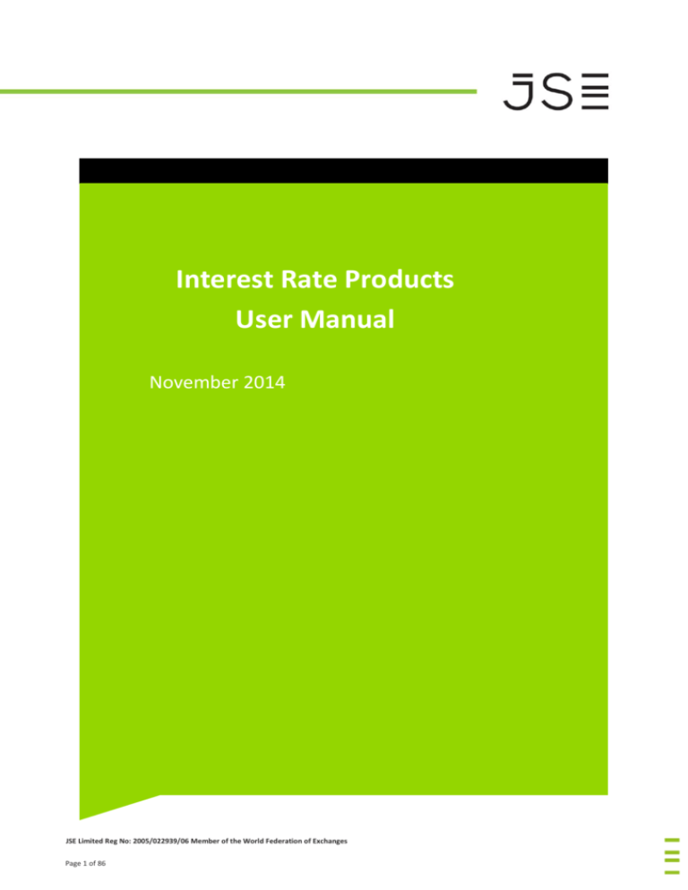 Interest Rate Products User Manual