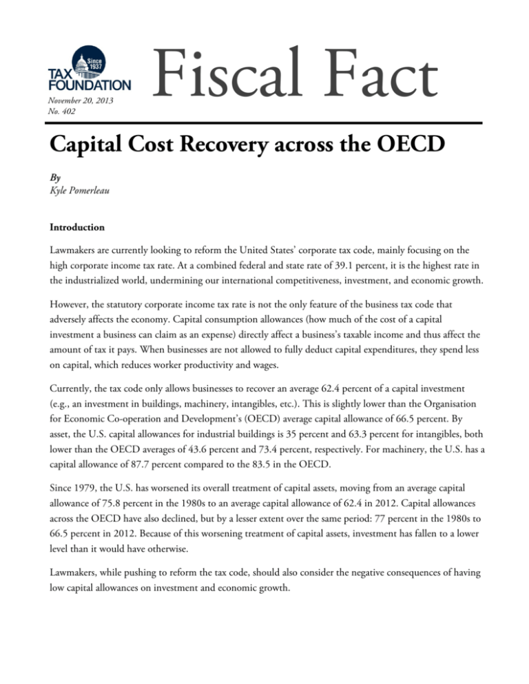 Capital Cost Recovery Across The OECD Capital Cost Recovery Across The OECD