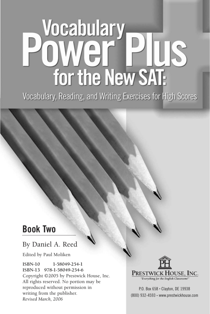 Vocabulary Power Plus Sampler Vocabulary Power Plus Sampler