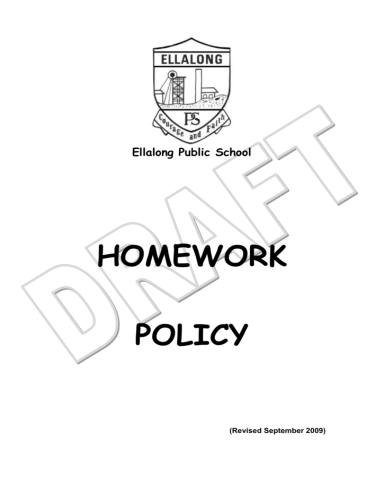 HOMEWORK POLICY