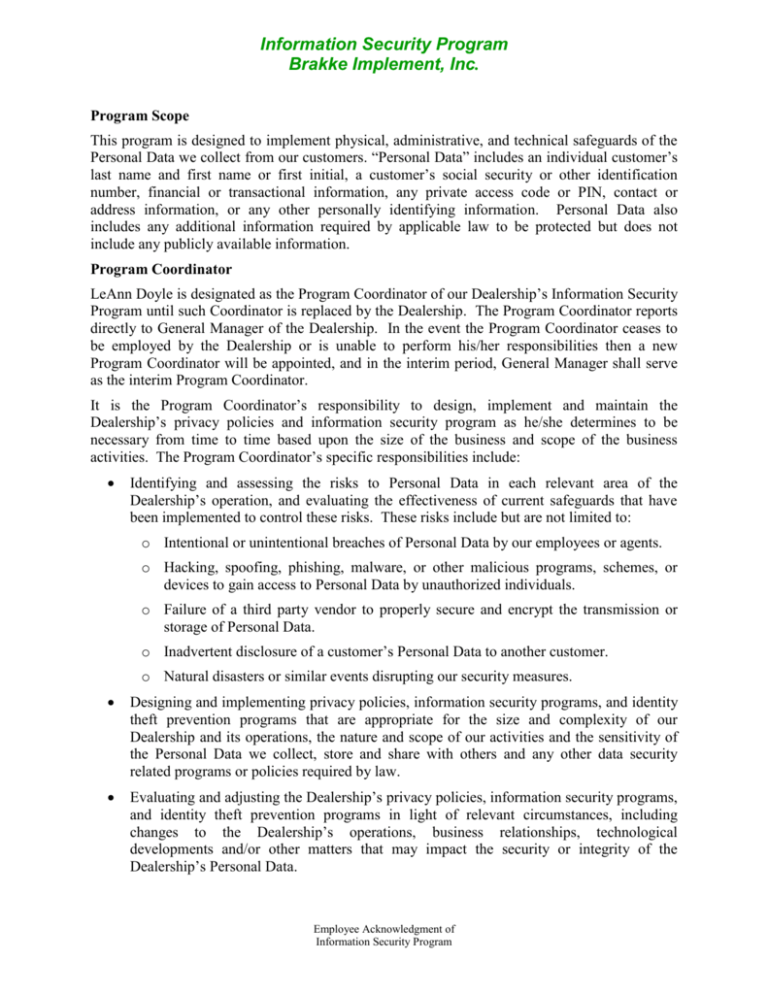 Information Security Program