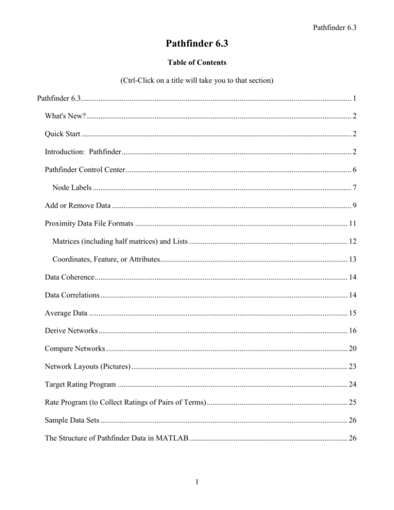 Proximity Data File Formats