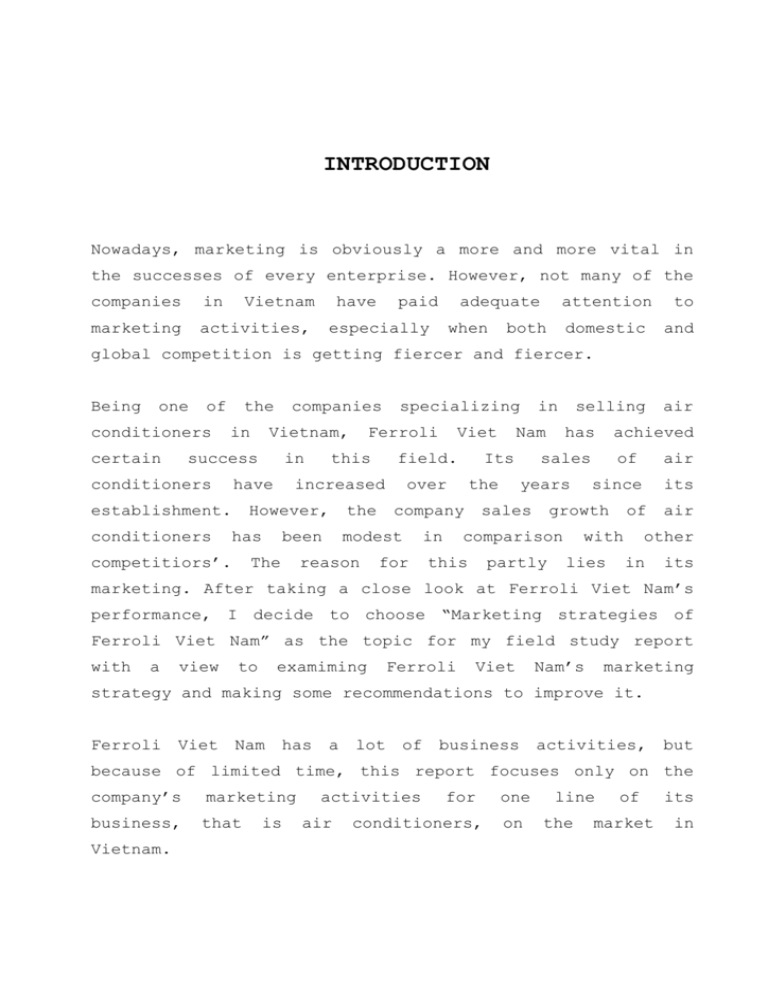 The Field Study Report