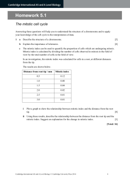 Calculating Mitotic Index