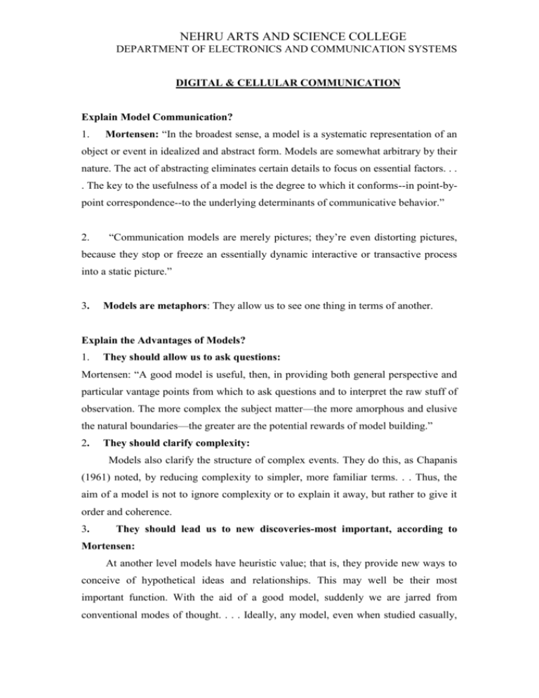 digital cellular communication - E