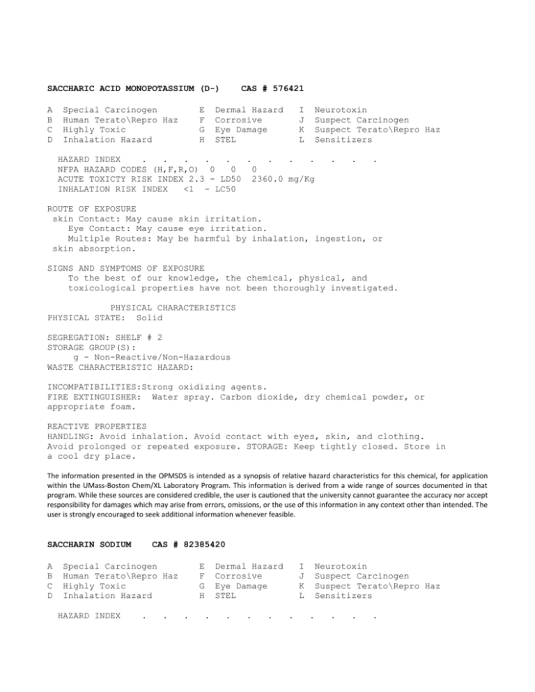 Operational Material Safety Data Sheets S