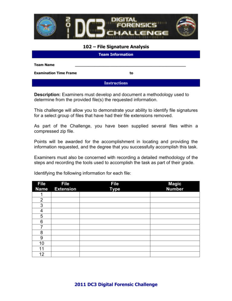 102 File Signature Analysis