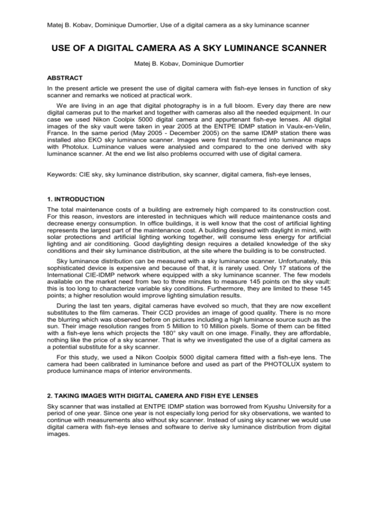 4. Comparing results derived sky scanner and digital images