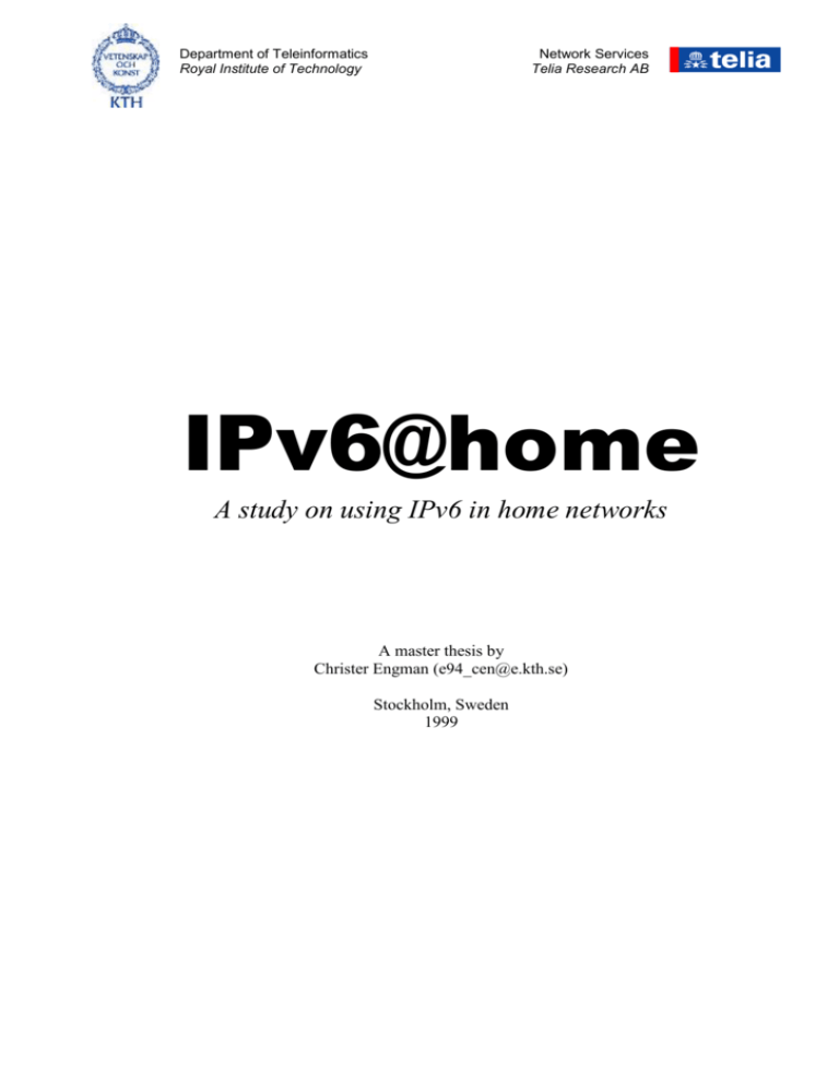 4 Using IPv6 At Home