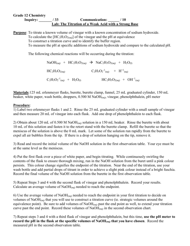Grade 12 Chemistry